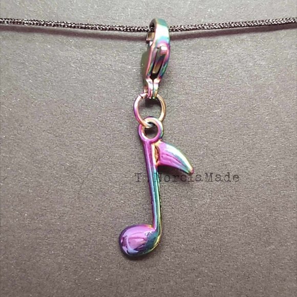 T.NorciaMade | Accessories | Neochrome Music Note Charm Single | Poshmark
